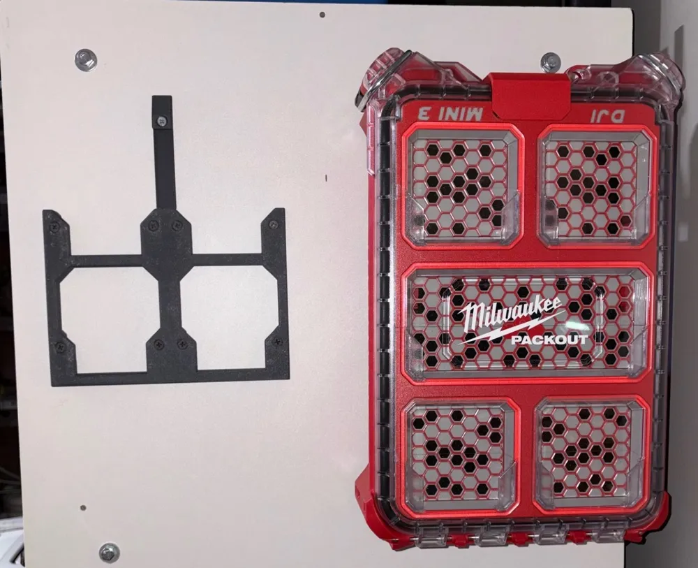 Milwaukee Packout wall mount and optional latch - Free 3D Print Model ...