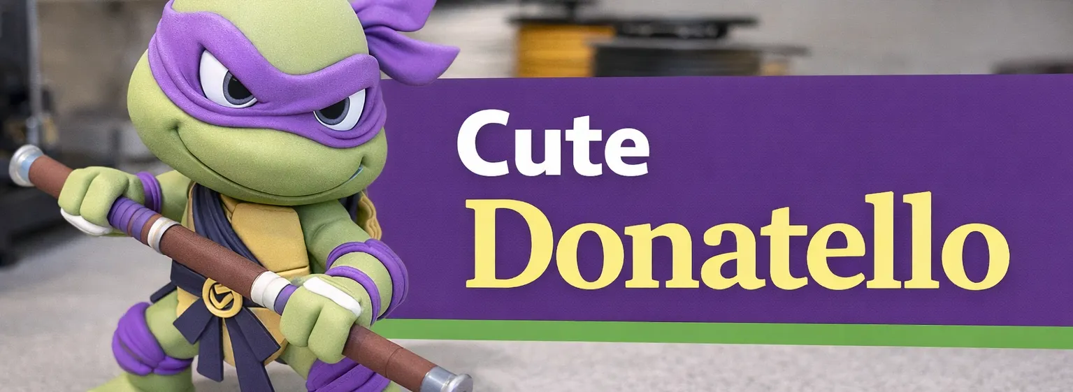 TMNT Cute Donatello - Free 3D Print Model - MakerWorld
