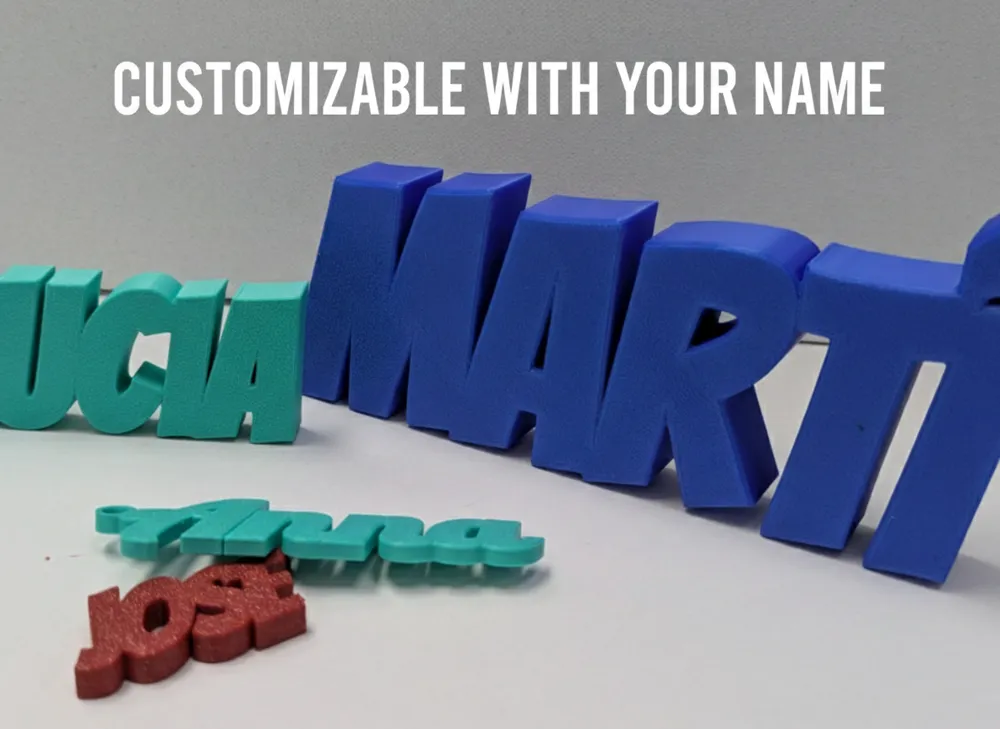 Custom 3D Text Generator & Keychain & topper - Free 3D Print Model ...