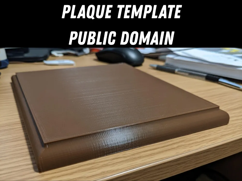 Blank Plaque Template - Customizable Plaque - Free 3D Print Model ...