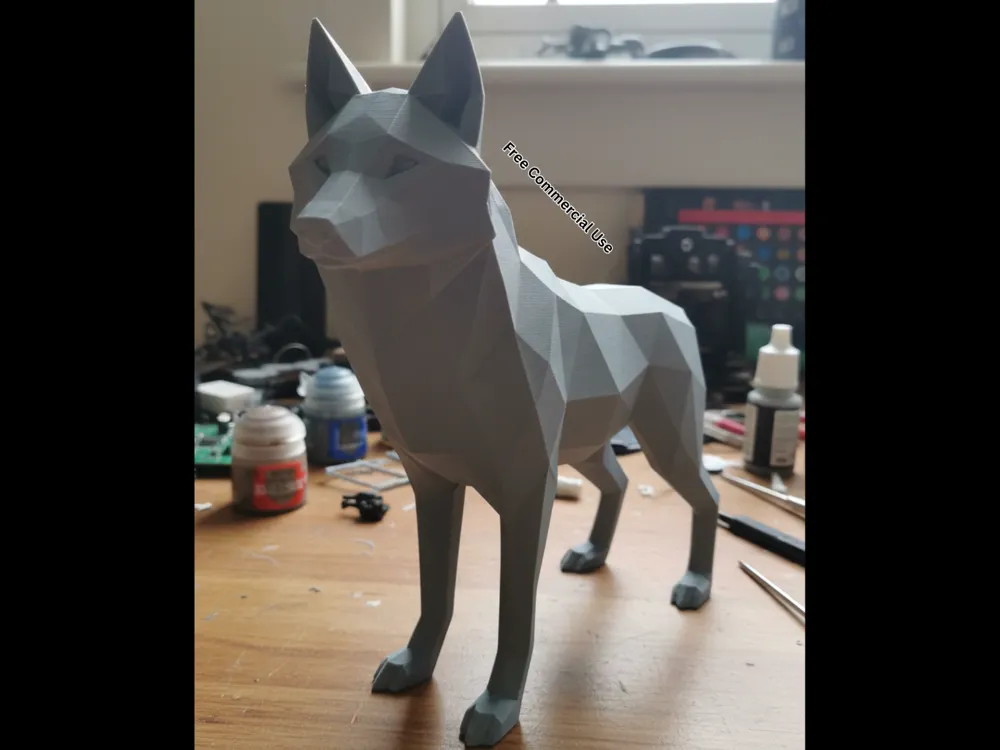 Low Poly Wolf - Free 3D Print Model - MakerWorld