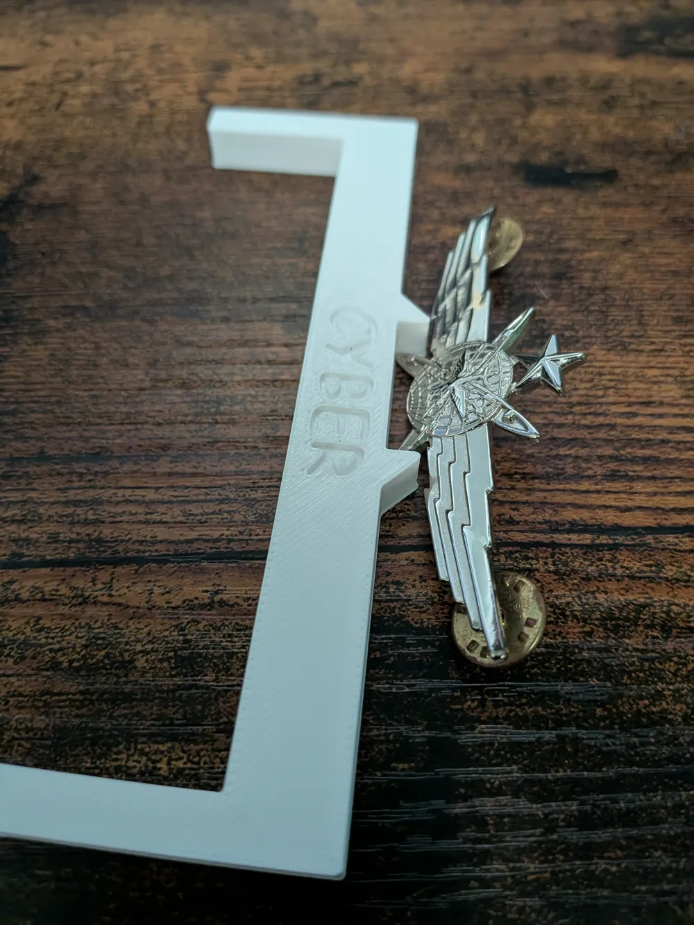 USAF Cyber Occupational Badge Alignment Jig - Free 3D Print Model ...