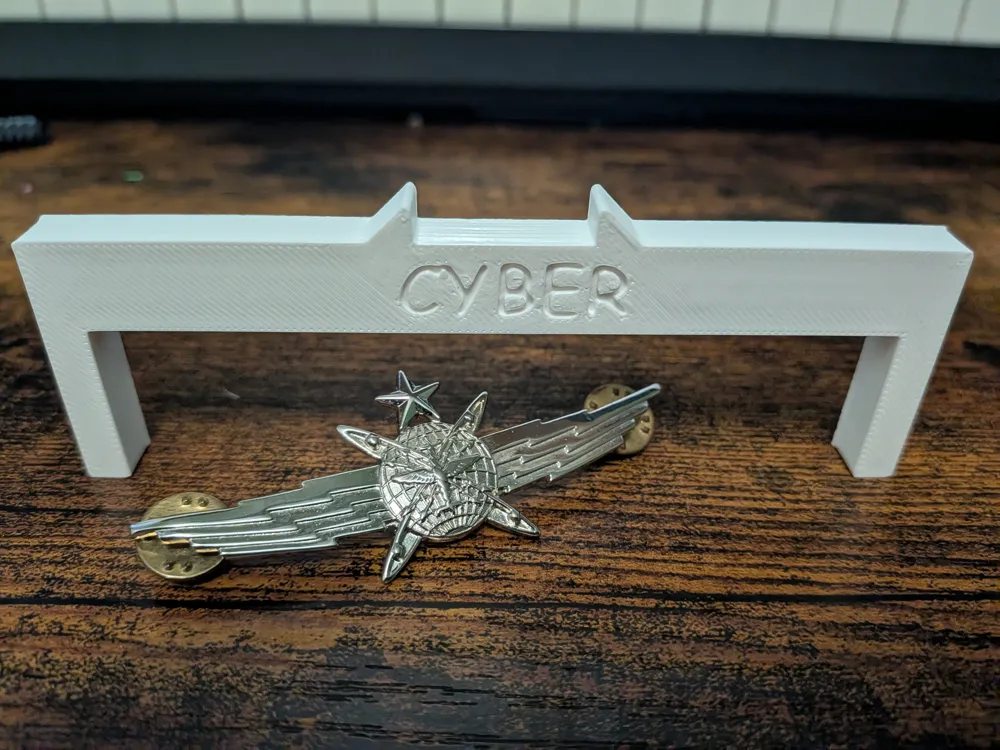 USAF Cyber Occupational Badge Alignment Jig - Free 3D Print Model ...