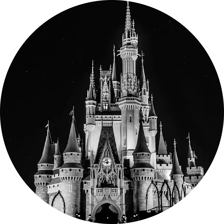 disney castle round 200mm - Free 3D Print Model - MakerWorld