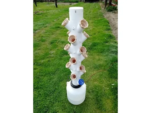 Modular Hydroponic Tower – Vertical Growing System - Free 3D Print ...