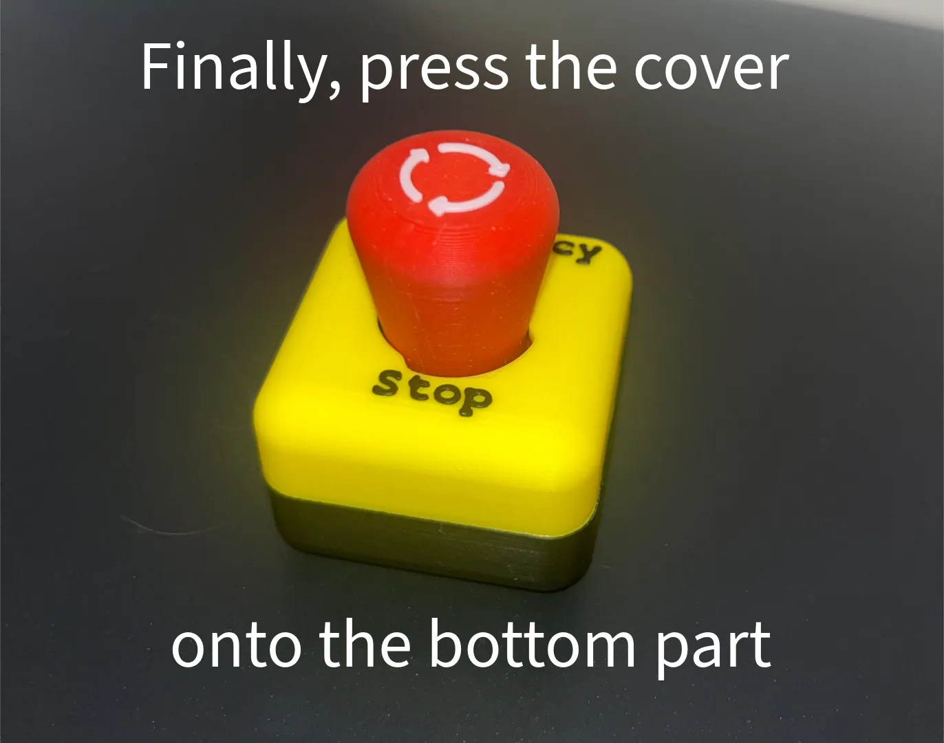 100% printed Emergency-Stop(works like a real one) - Free 3D Print ...