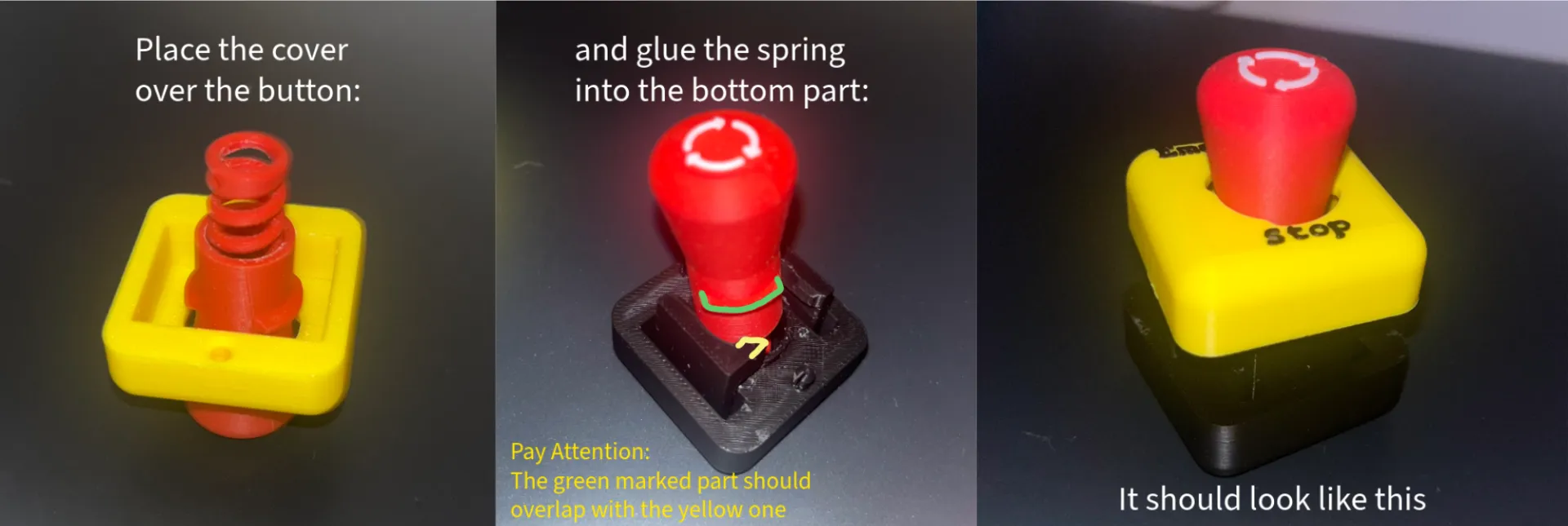 100% printed Emergency-Stop(works like a real one) - Free 3D Print ...