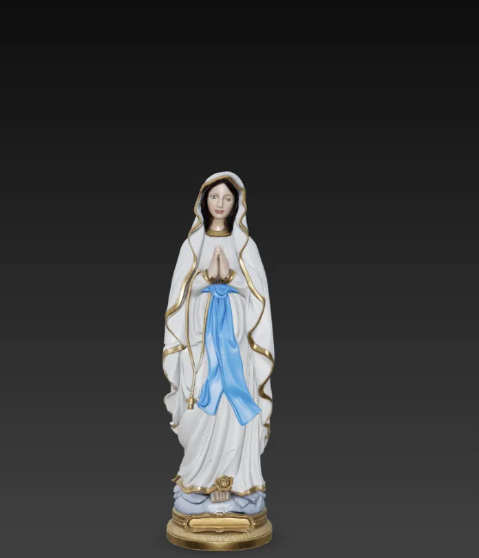 Lady of Lourdes Statue - Free 3D Print Model - MakerWorld