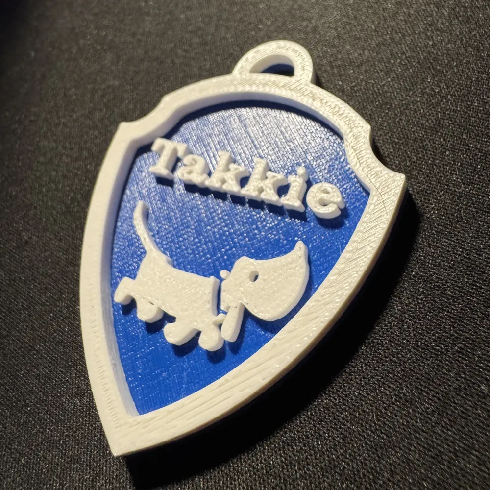 Takkie 汪汪队小狗徽章 - 免费 3D 打印模型 - MakerWorld