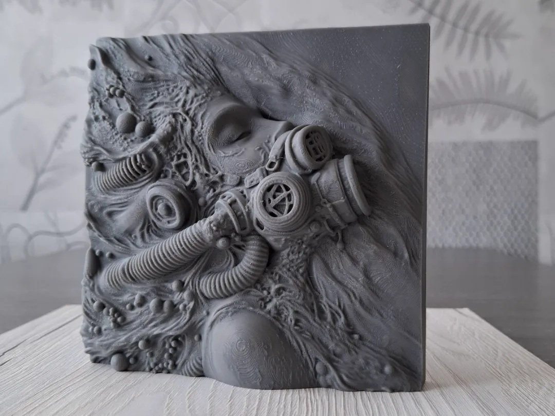 Breath of the Abyss - Relief Sculpture - Free 3D Print Model - MakerWorld