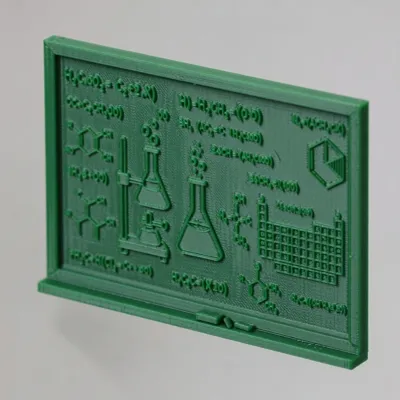 Low Poly Chemistry Blackboard - Free 3D Print Model - MakerWorld