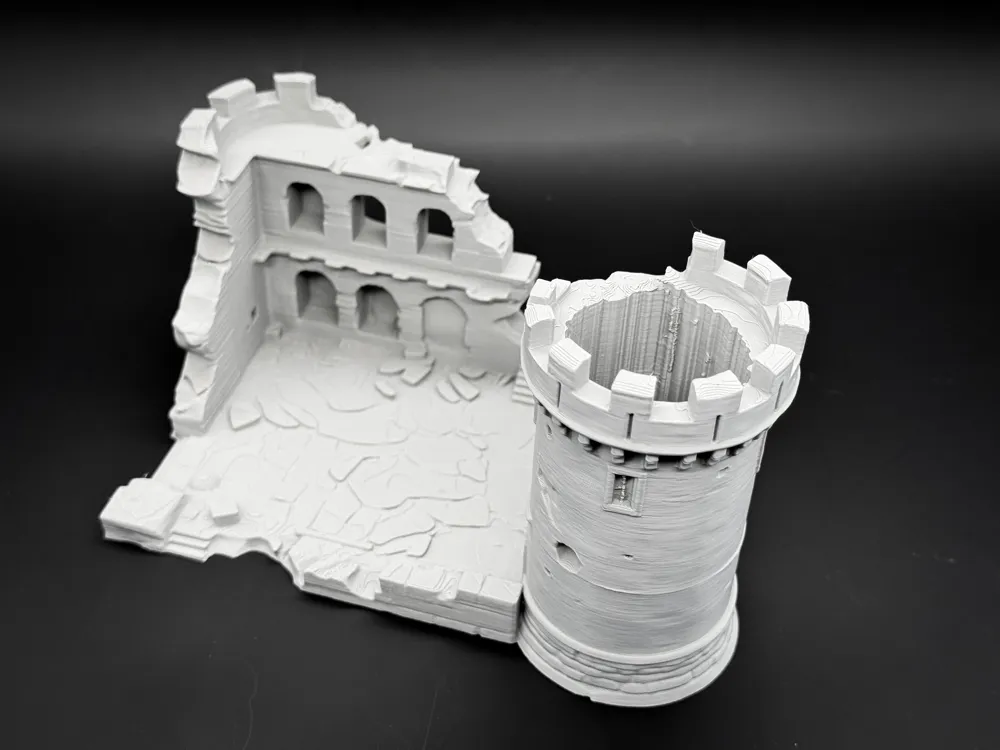 Medieval Military Fortress Ruins - Free 3D Print Model - MakerWorld
