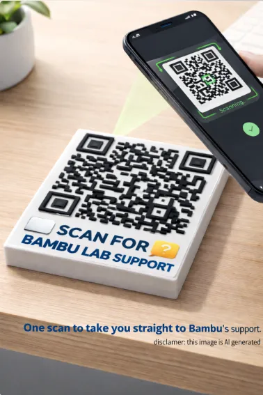 Bambu lab support QR code - Free 3D Print Model - MakerWorld