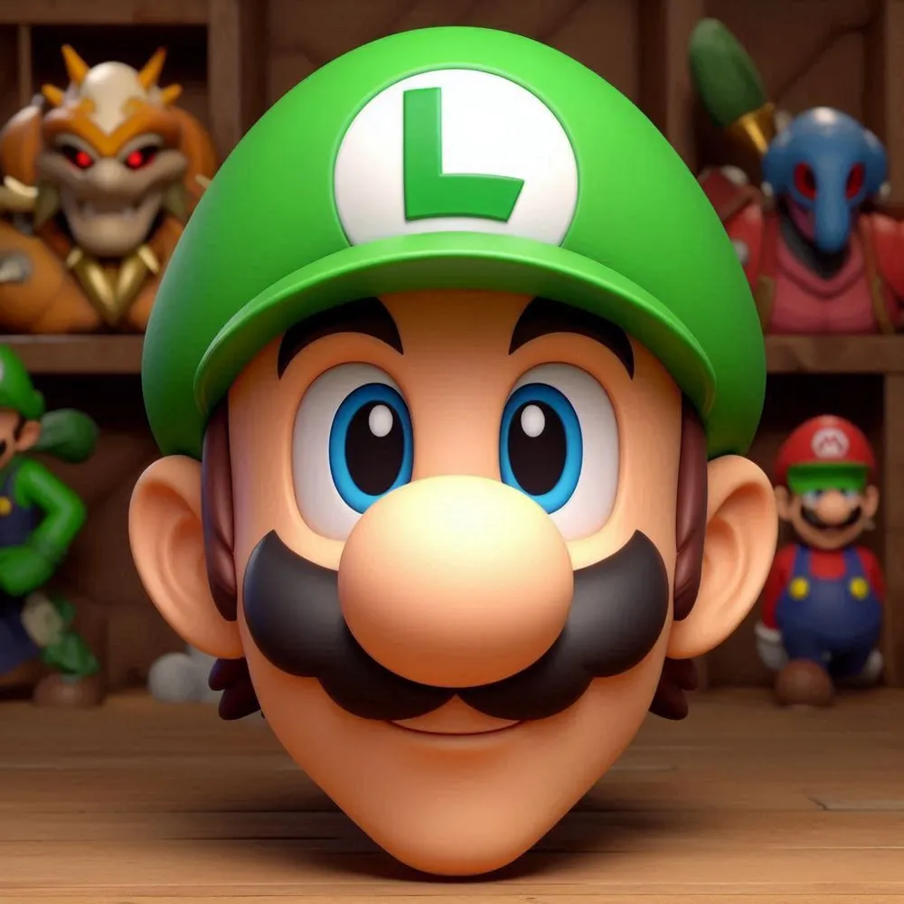 Luigi Head Mask - Free 3D Print Model - MakerWorld