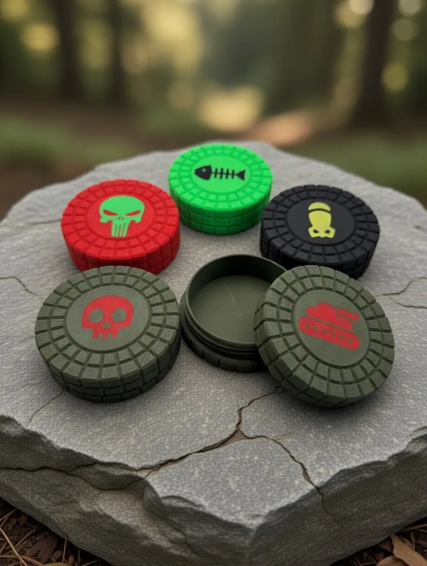 EDC Pocket Container-Frag Pattern - Free 3D Print Model - MakerWorld