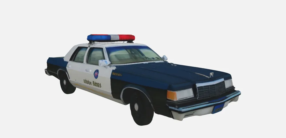 TJ Hooker Police Car - 3D Model - Free 3D Print Model - MakerWorld