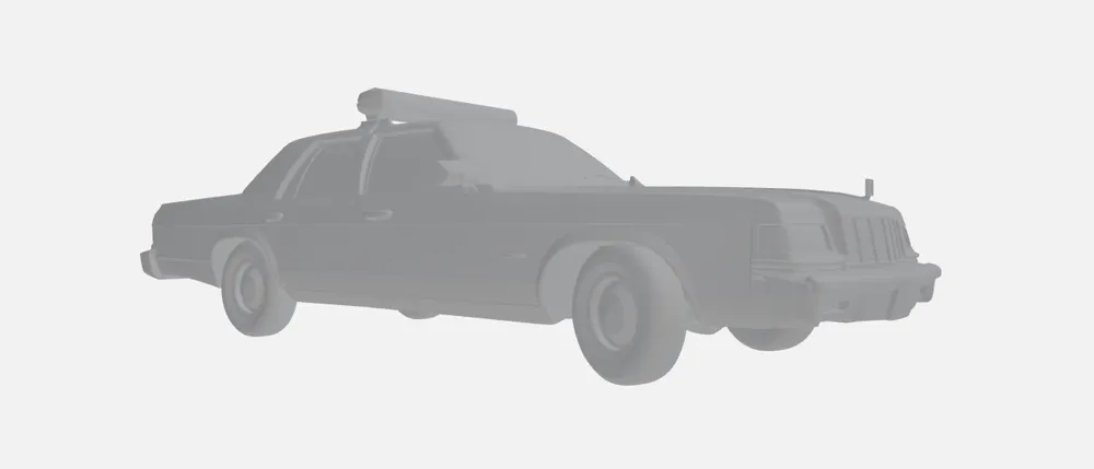 TJ Hooker Police Car - 3D Model - Free 3D Print Model - MakerWorld