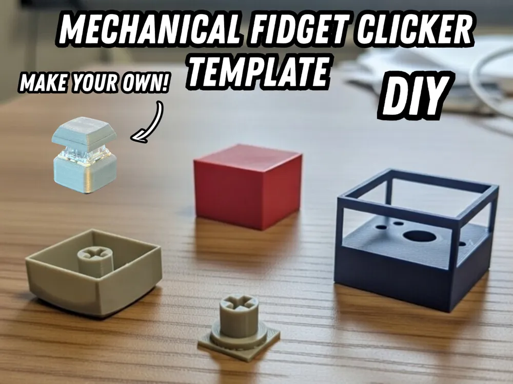 Mechanical Switch Keycap Fidget Clicker Template - Free 3D Print Model ...