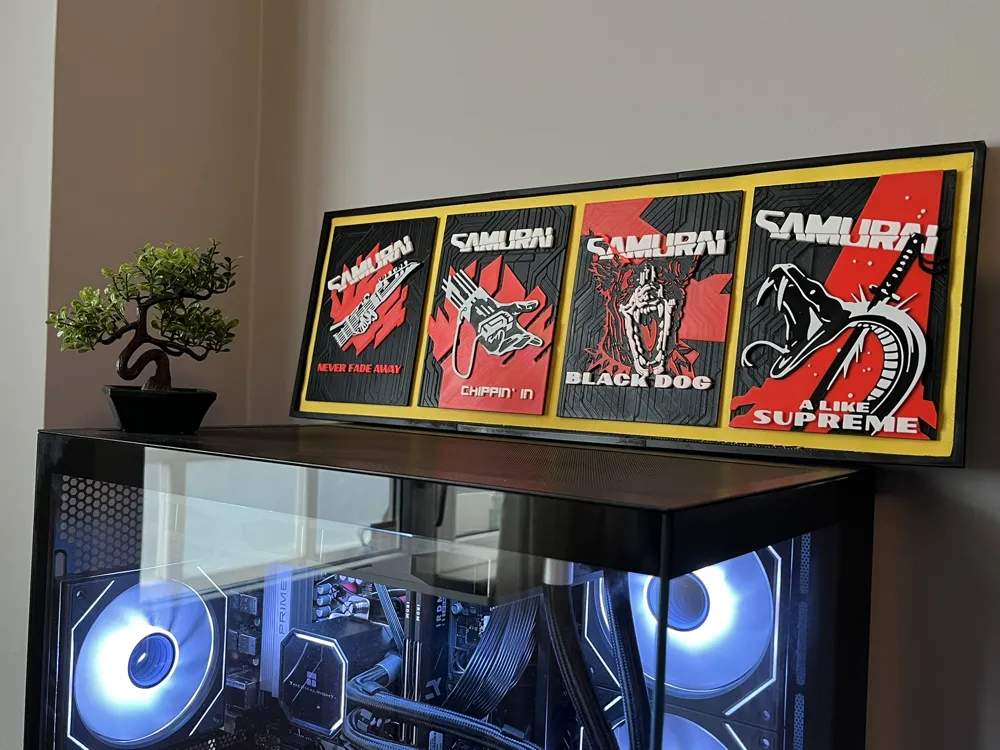 Samurai Album Covers Frame - Free 3D Print Model - MakerWorld