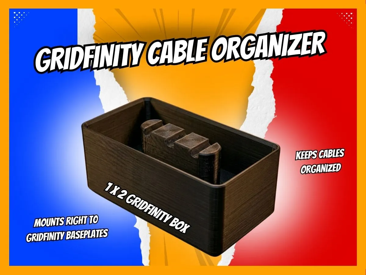 Gridfinity Cable Organizer - Free 3D Print Model - MakerWorld