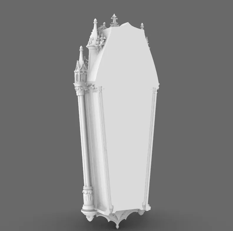 Gothic Coffin Wall Shelf Cathedral Coffin Display - Free 3D Print Model ...