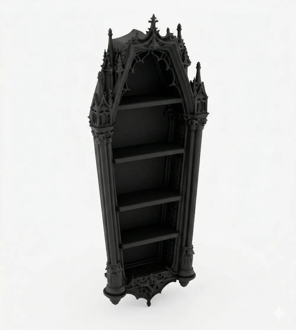 Gothic Coffin Wall Shelf Cathedral Coffin Display - Free 3D Print Model ...