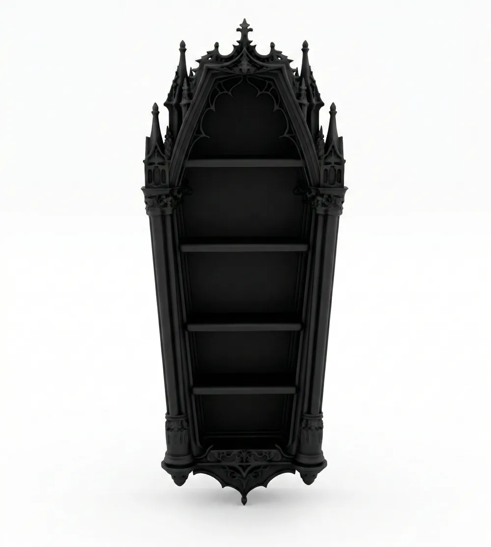 Gothic Coffin Wall Shelf Cathedral Coffin Display - Free 3D Print Model ...