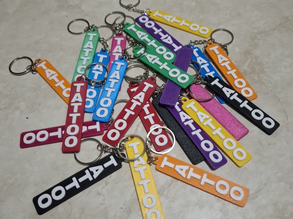 Tattoo Keychain - Free 3D Print Model - MakerWorld