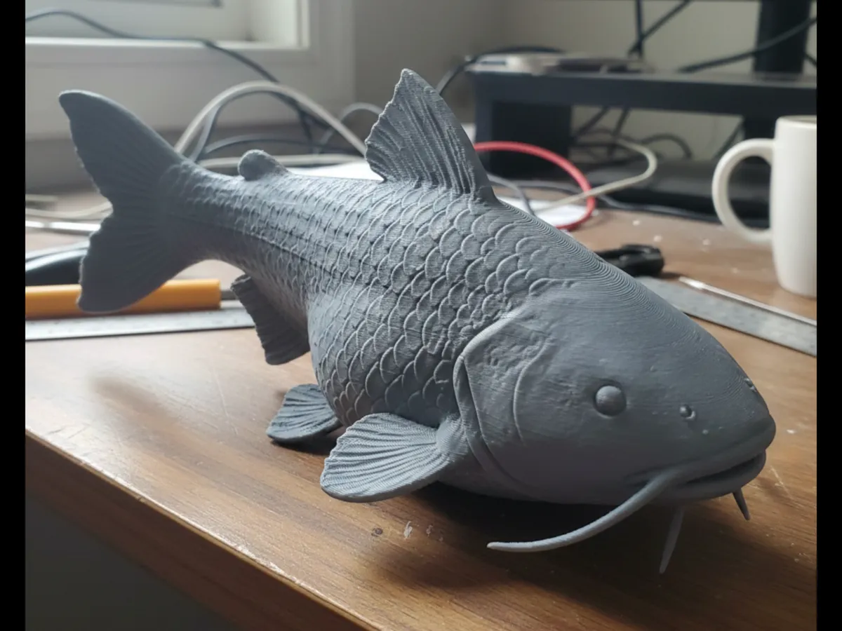 Catfish – Standalone Fish Statue - Free 3D Print Model - MakerWorld