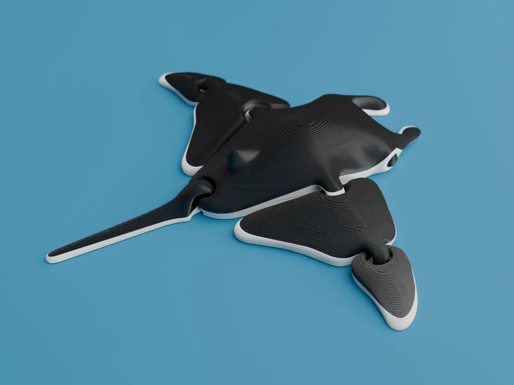 Manta Rai Articulada - Modelo gratuito para impressão 3D - MakerWorld