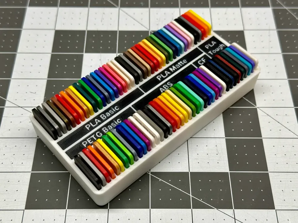 Bambu Lab Filament Swatch Display - Free 3D Print Model - MakerWorld