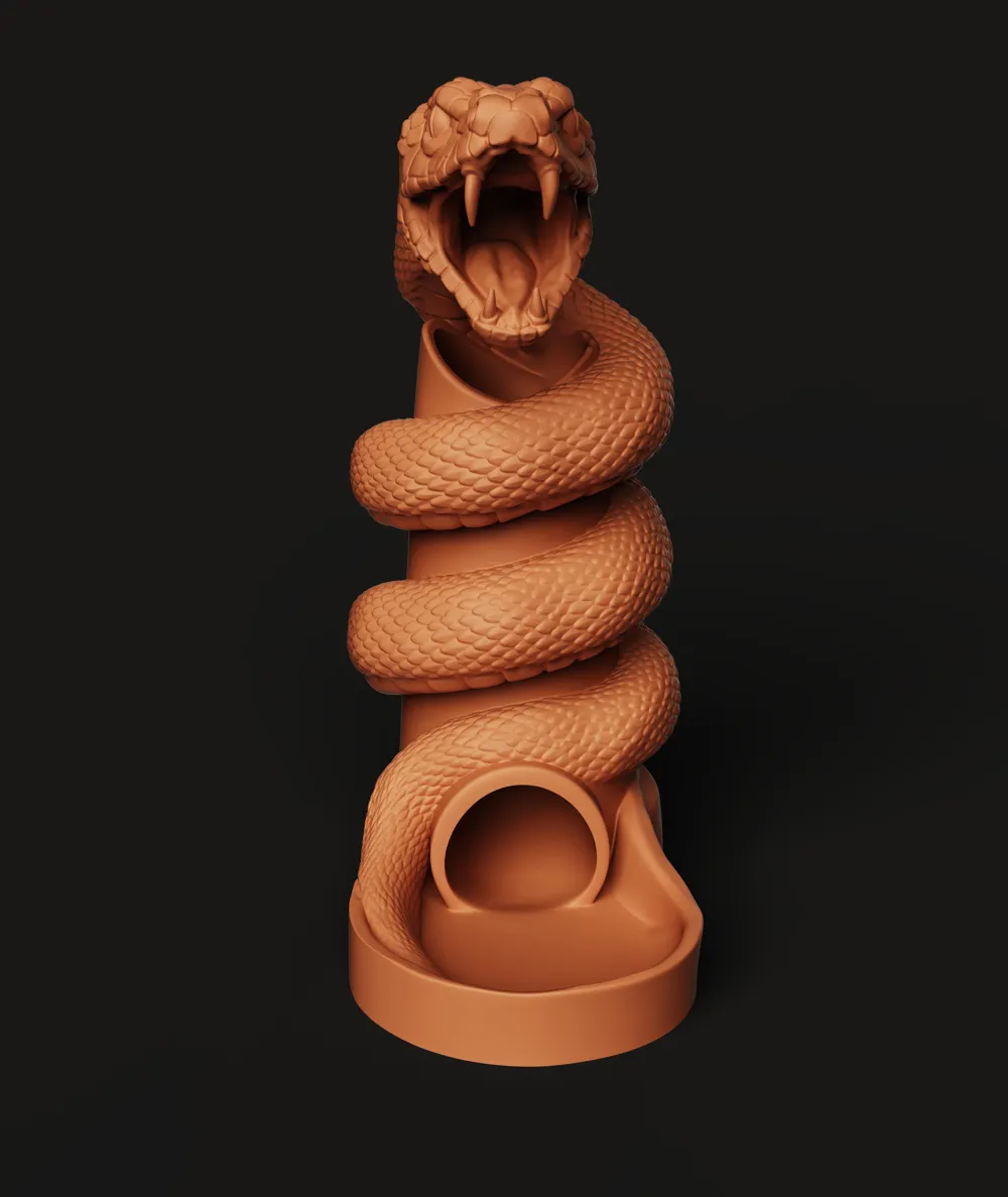 Cobra Snake Dice Tower STL | DnD 3D Print | Tower - Free 3D Print Model ...
