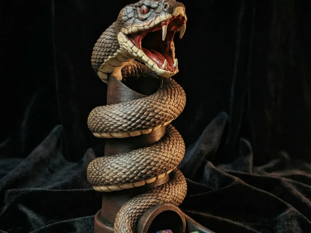 Cobra Snake Dice Tower STL | DnD 3D Print | Tower - Free 3D Print Model ...