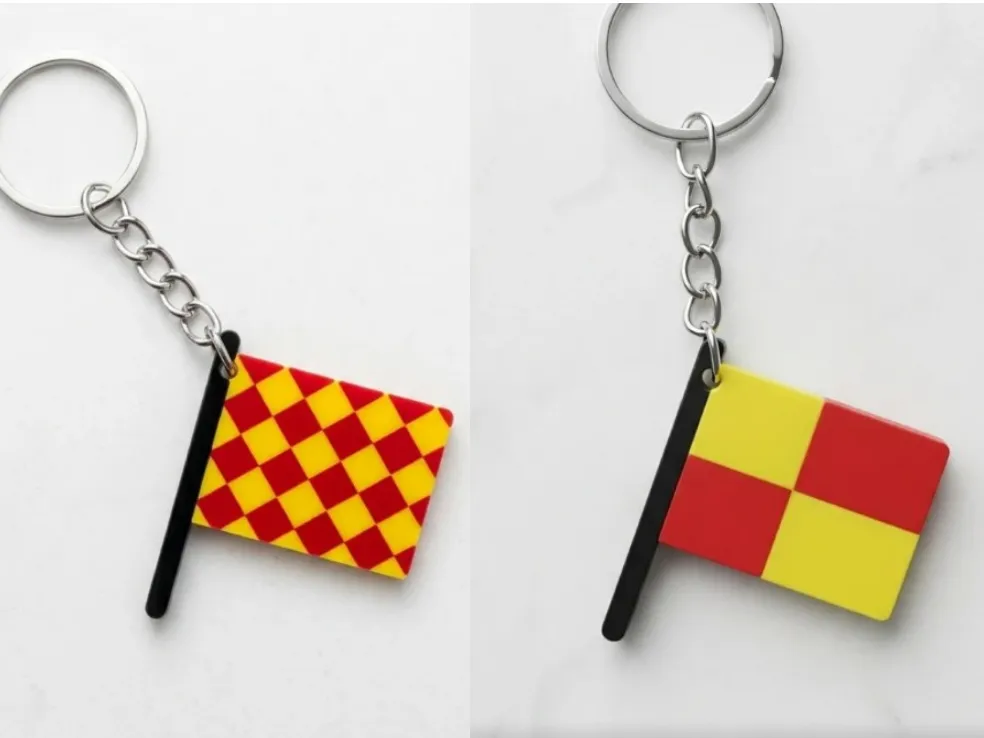 Referee Flag Keychain, Assistant Referee Flags - Free 3D Print Model ...