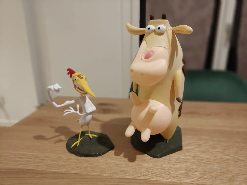 Chicken | "Cow and Chicken" No AMS/MMU - Free 3D Print Model - MakerWorld
