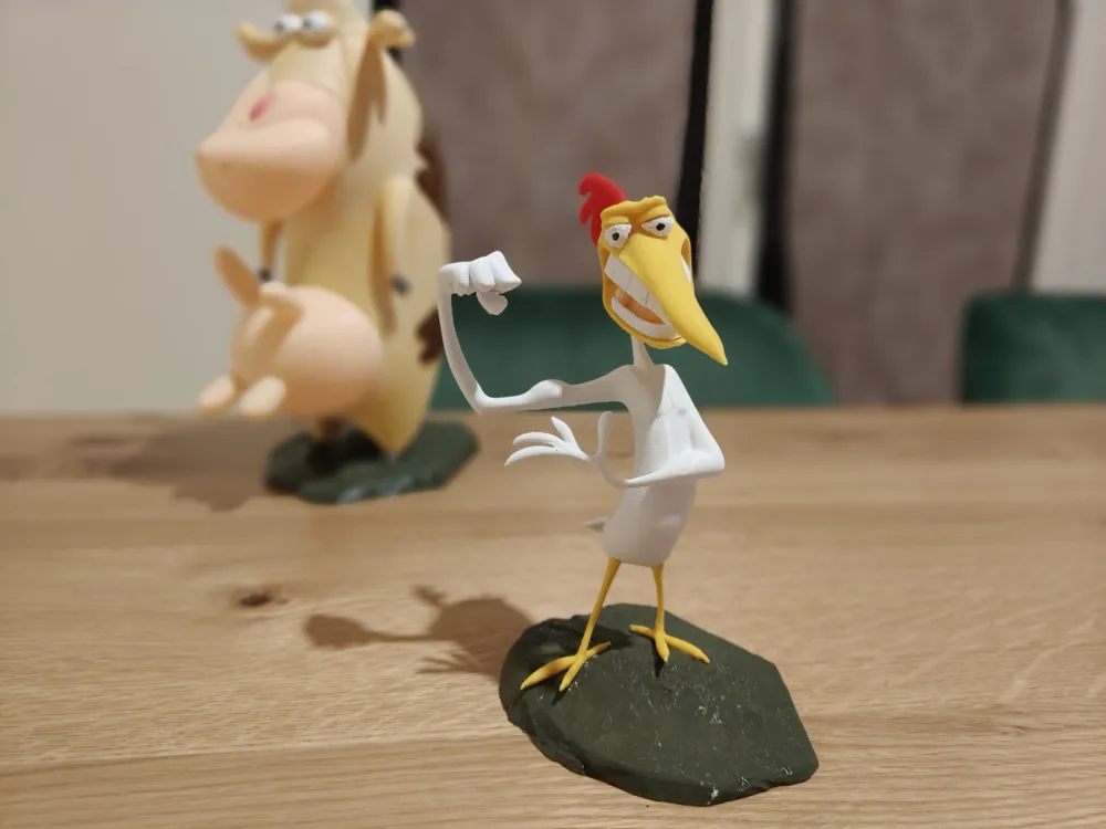 Chicken | "Cow and Chicken" No AMS/MMU - Free 3D Print Model - MakerWorld