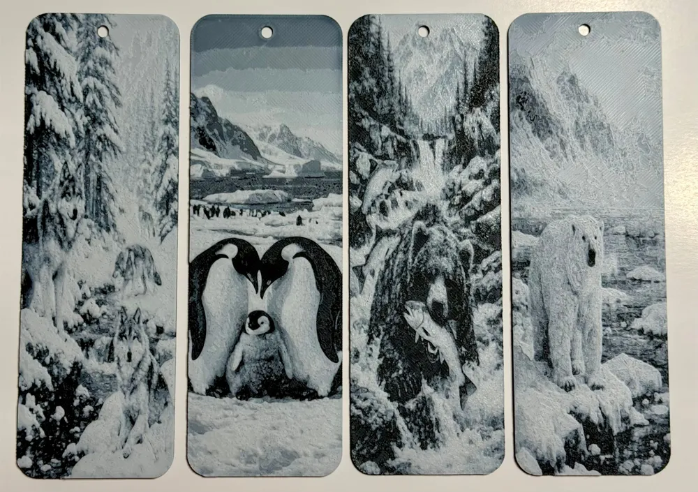 Animal Bookmark; Bear, Penguin, Wolf, Polar Bear - Free 3D Print Model ...