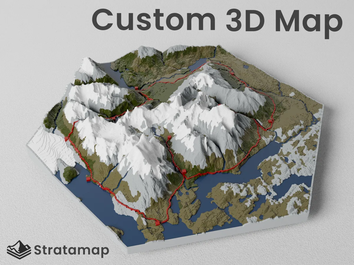 Custom 3D Map | Stratamap - Free 3D Print Model - MakerWorld