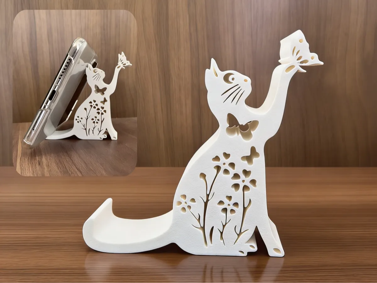 Cute Cat Phone Tablet Stand - Free 3D Print Model - MakerWorld