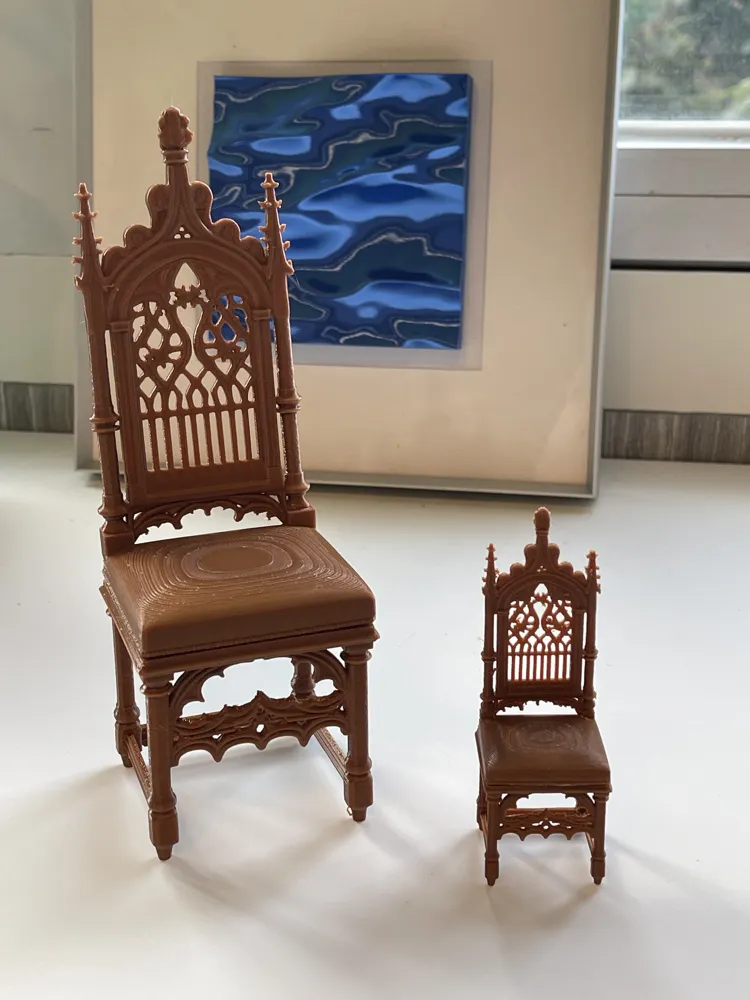 Vintage Dollhouse Chair for 1/6 1/12 BJD Photography - Free 3D Print ...