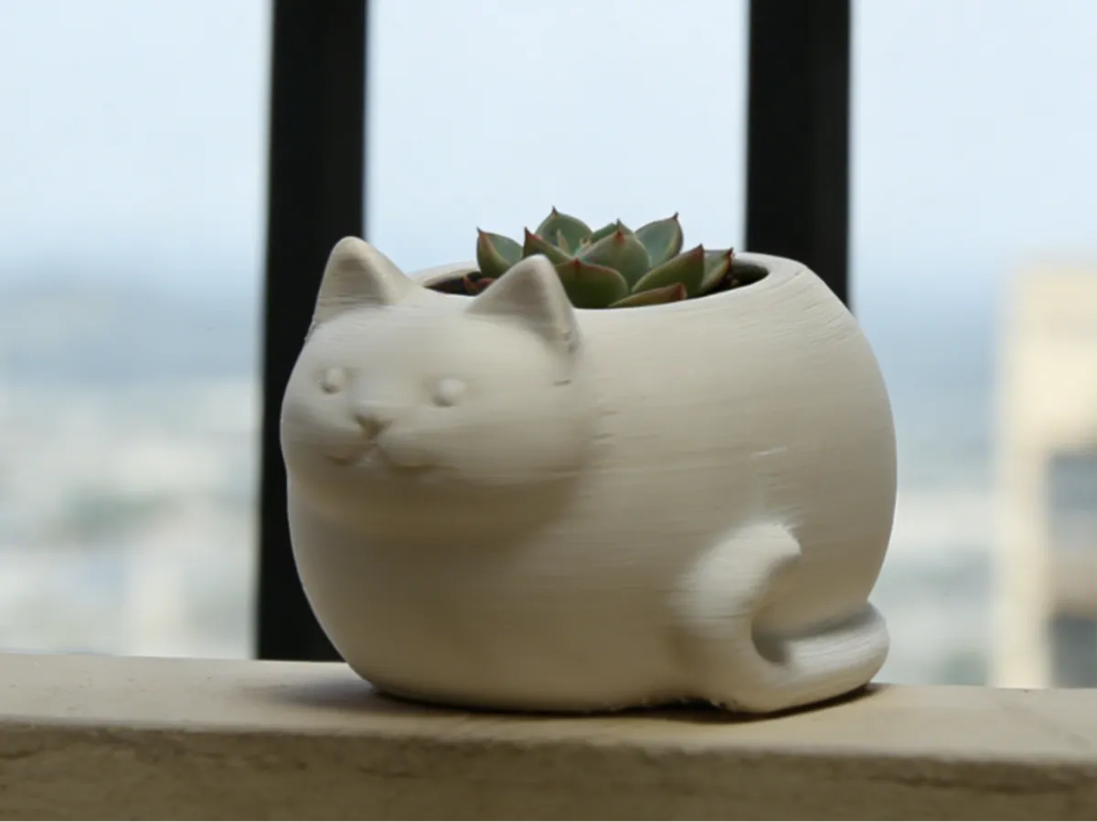 Cute Cat Planter/Storage Box - Free 3D Print Model - MakerWorld