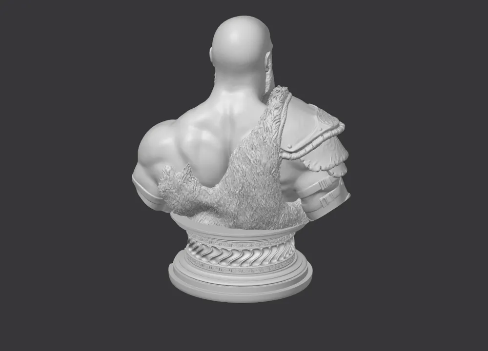 Kratos Bust - Free 3D Print Model - MakerWorld