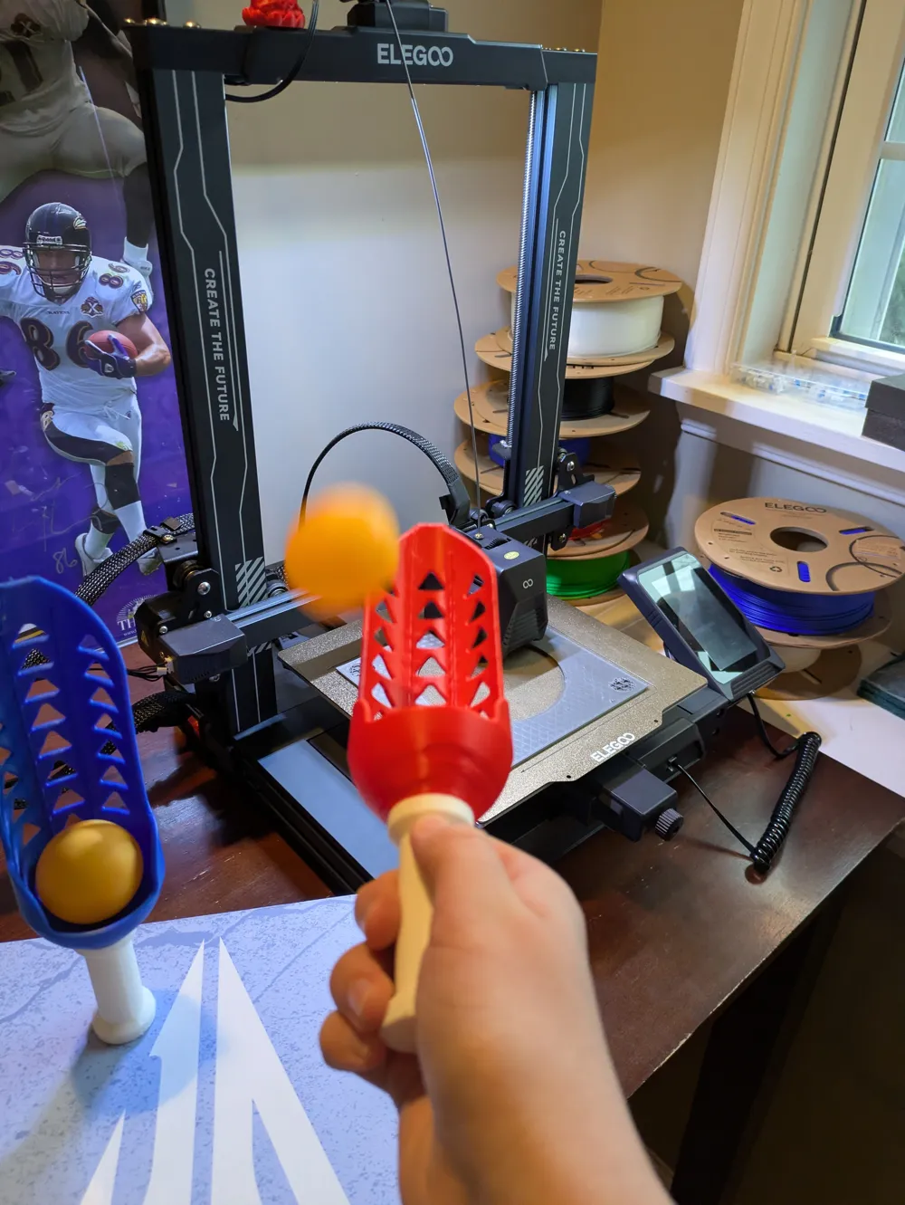 Ping pong ball scoop game - Free 3D Print Model - MakerWorld