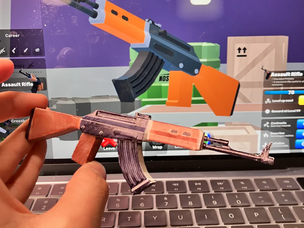 AK-47 from Roblox RIVALS - Free 3D Print Model - MakerWorld