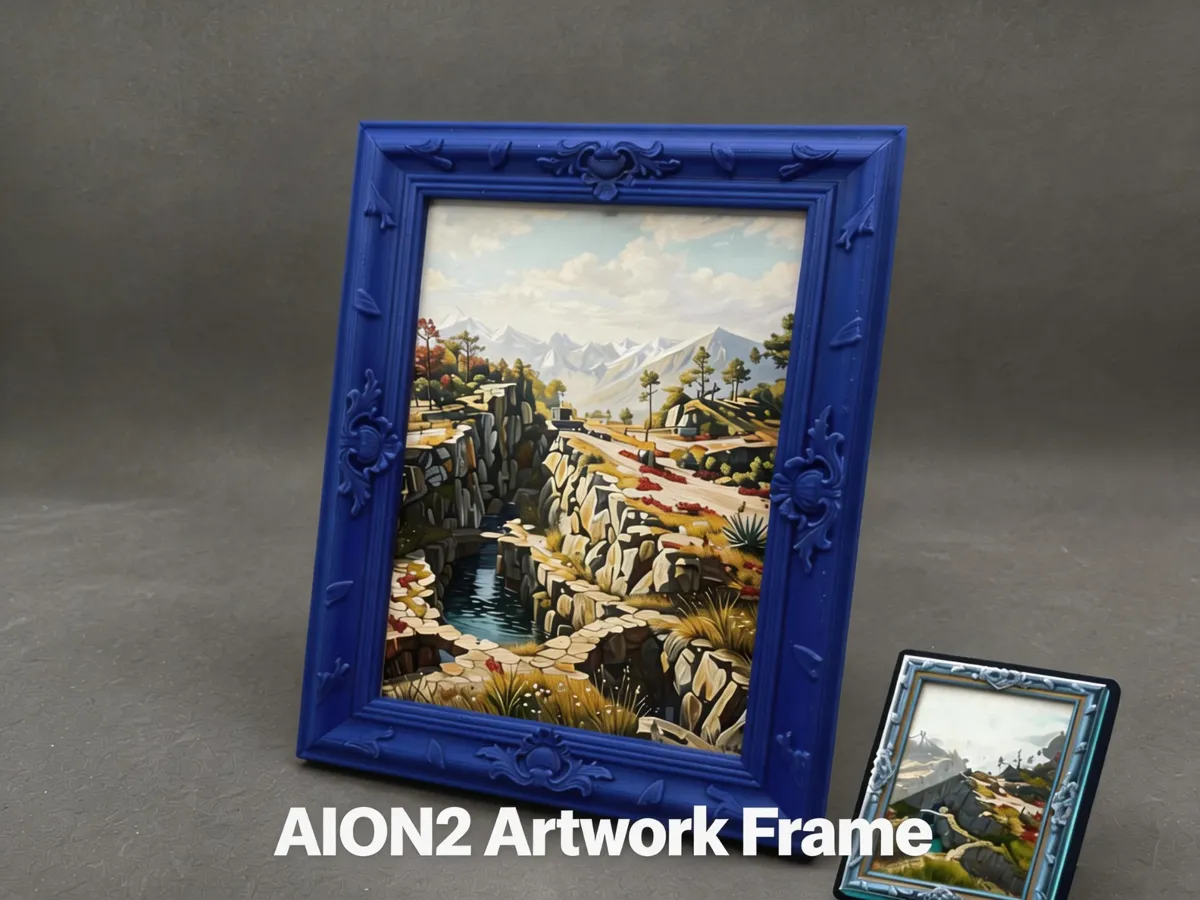 Aion 2 Pantheon Famous Painting Photo Frame - Free 3D Print Model ...