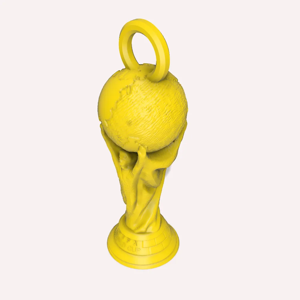world-cup-trophy-keychain-no-chain-strong-ring - Free 3D Print Model ...