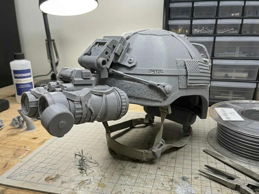 MICH/ACH Tactical Helmet with Night Vision Goggles - Free 3D Print ...