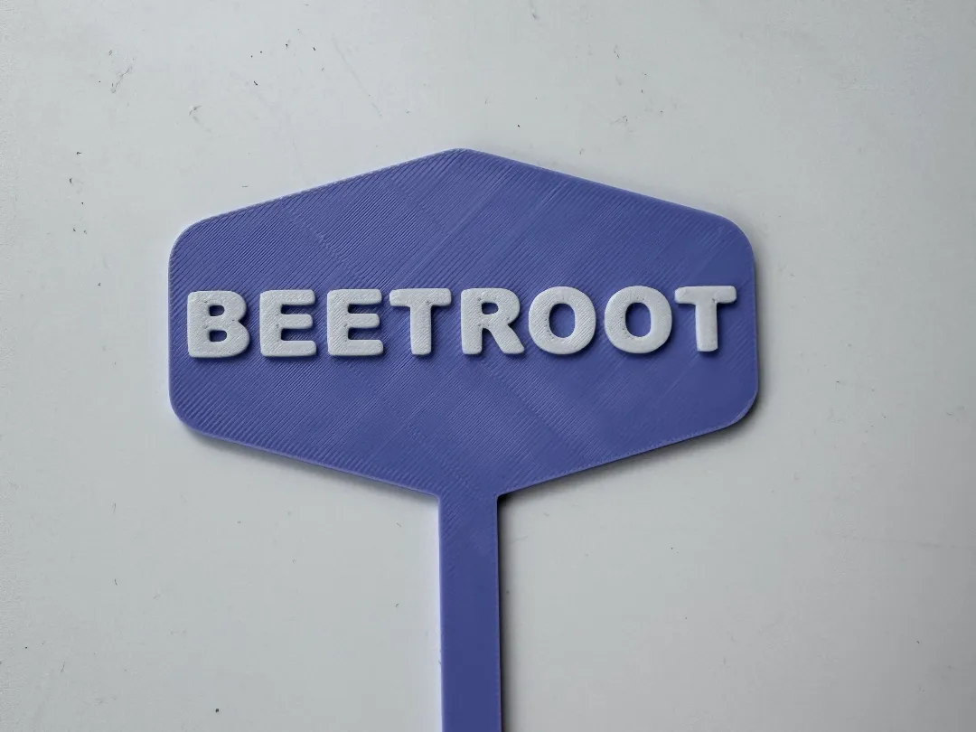Vegetable Sign - ALLOTMENT - Beetroot - Free 3D Print Model - MakerWorld