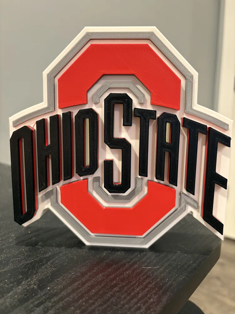 Ohio State 3D Logo - Free 3D Print Model - MakerWorld