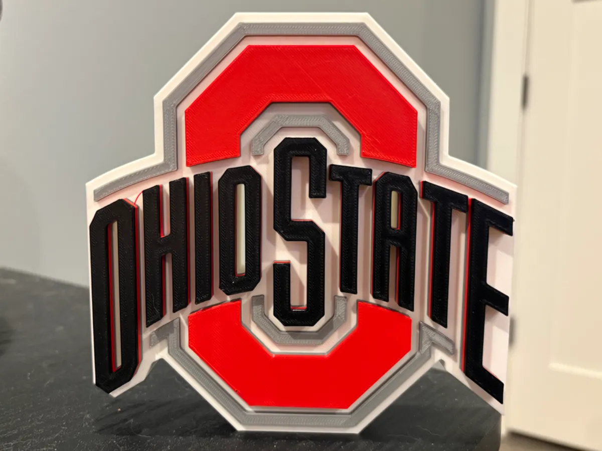 Ohio State 3D Logo - Free 3D Print Model - MakerWorld